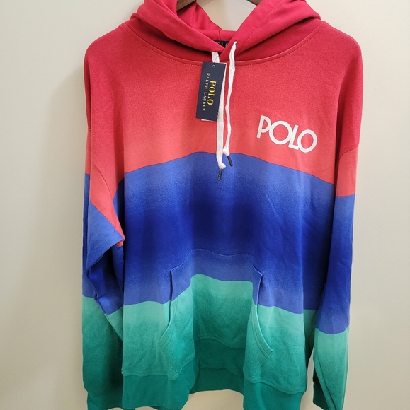 Polo Ralph Lauren | Shirts | Polo Ralph Lauren Color Block Hoodie M New ...